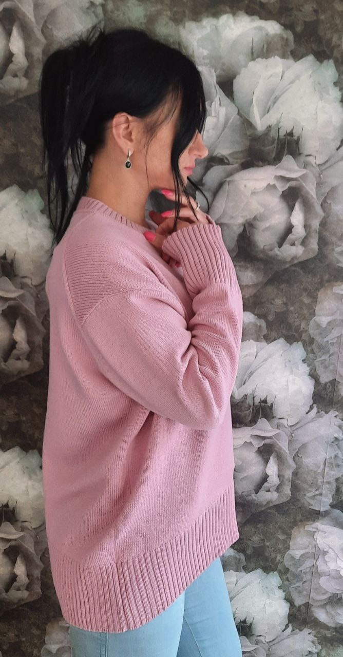 Pink Cashmere Sweater for Women Crewneck Pink Cashmere Sweater - Etsy