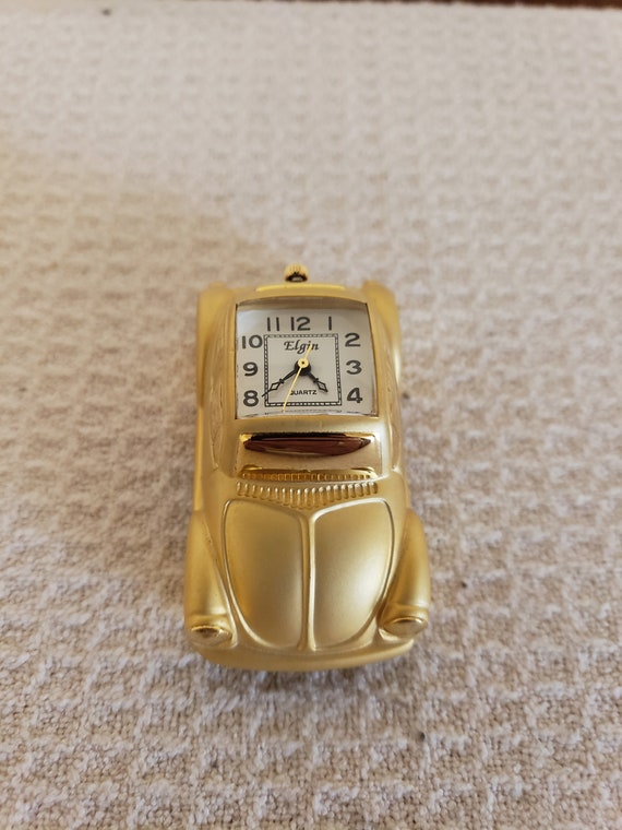 Vtg Mini VW Beetle Elgin Quartz Desk Clock - Etsy