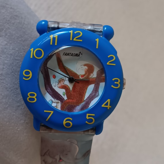 Vtg 90s Curious George by Fantasma Watch - Gem