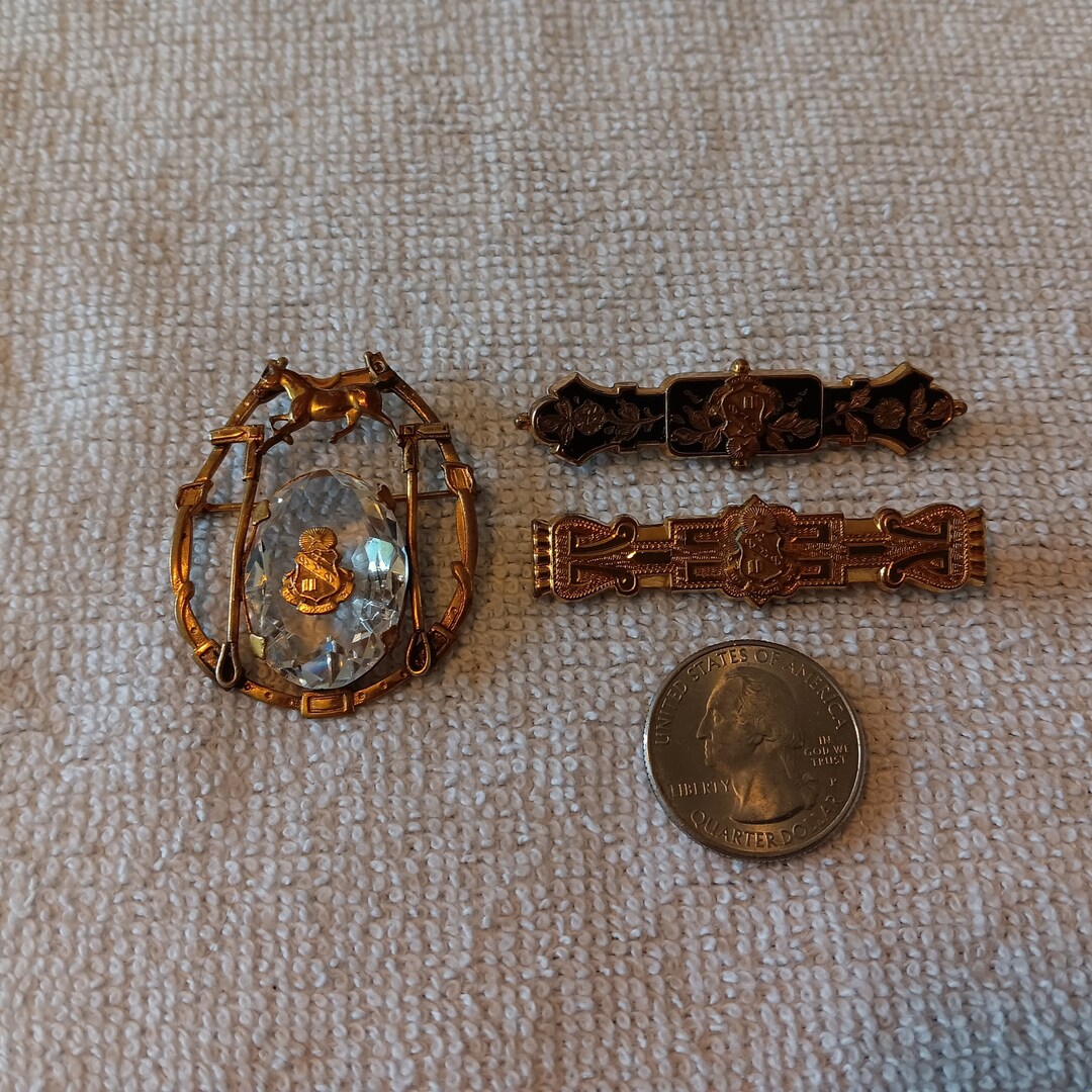 Vintage Trio Phi Sigma Phi Greek Pins/brooches - Etsy