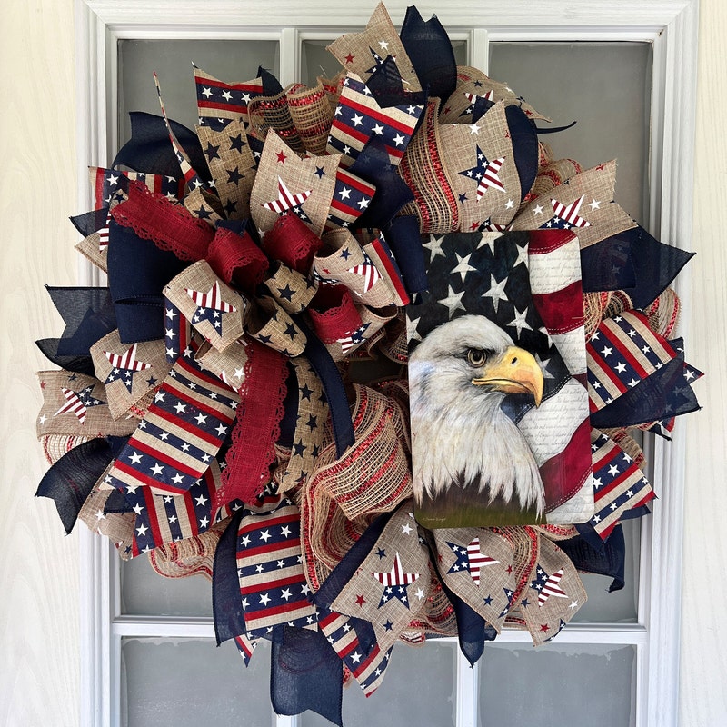 Patriotic Wreath - Etsy