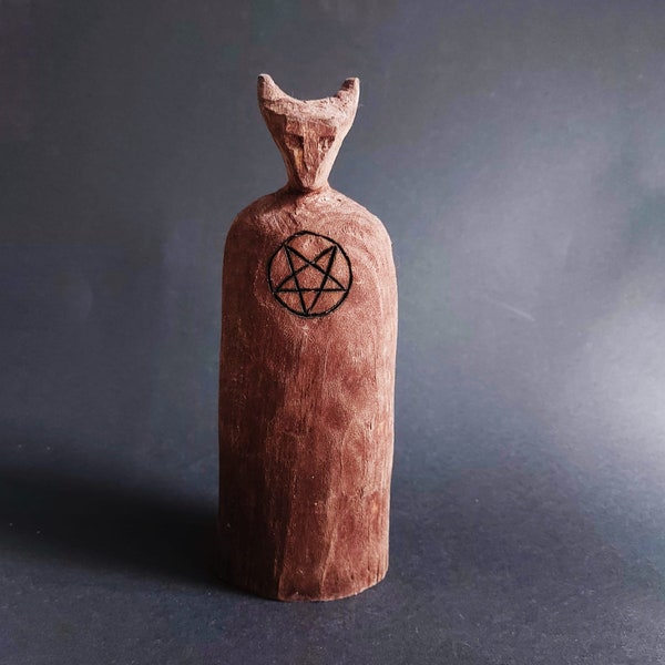 Wooden Statue Demon - Etsy