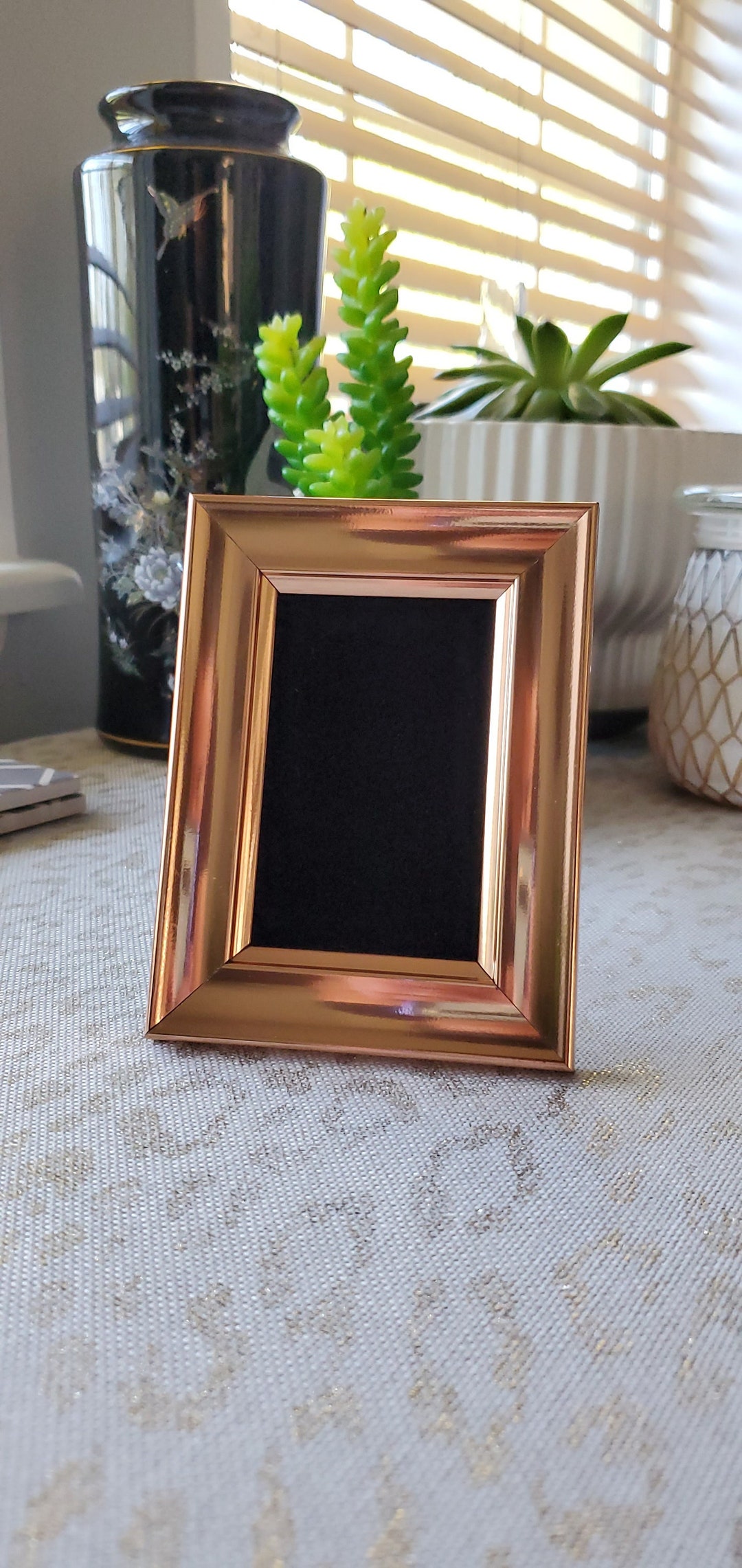 Copper Colored Frame-black Velvet Inside - Etsy