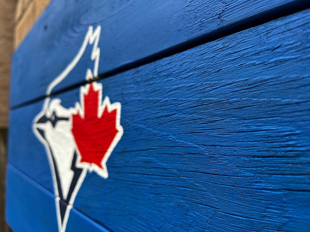 Hand Painted Toronto Blue Jays Wood Flag: Recycled Fence Art - Etsy