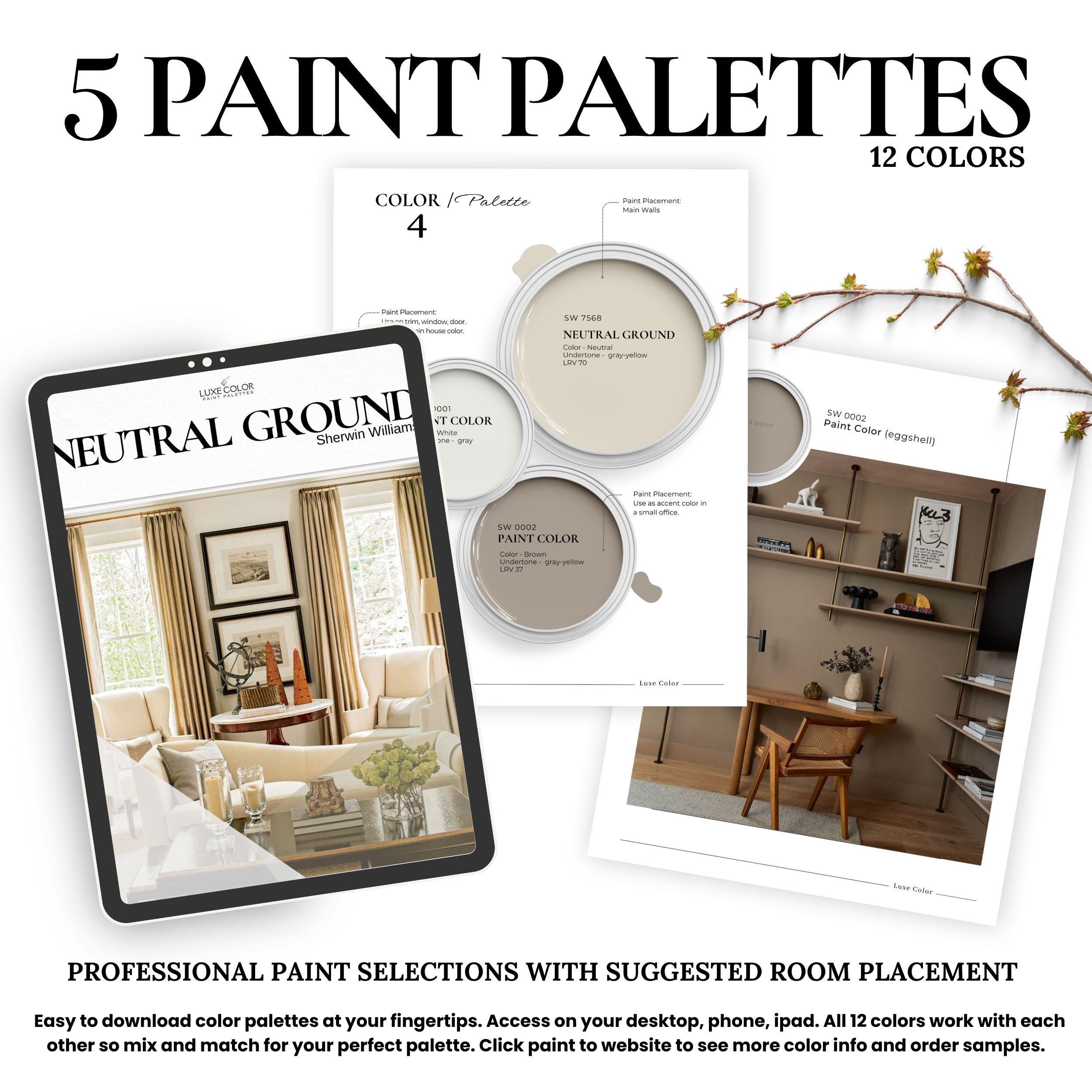 Sherwin Williams Neutral Ground Color Palette Coordinating Colors for ...