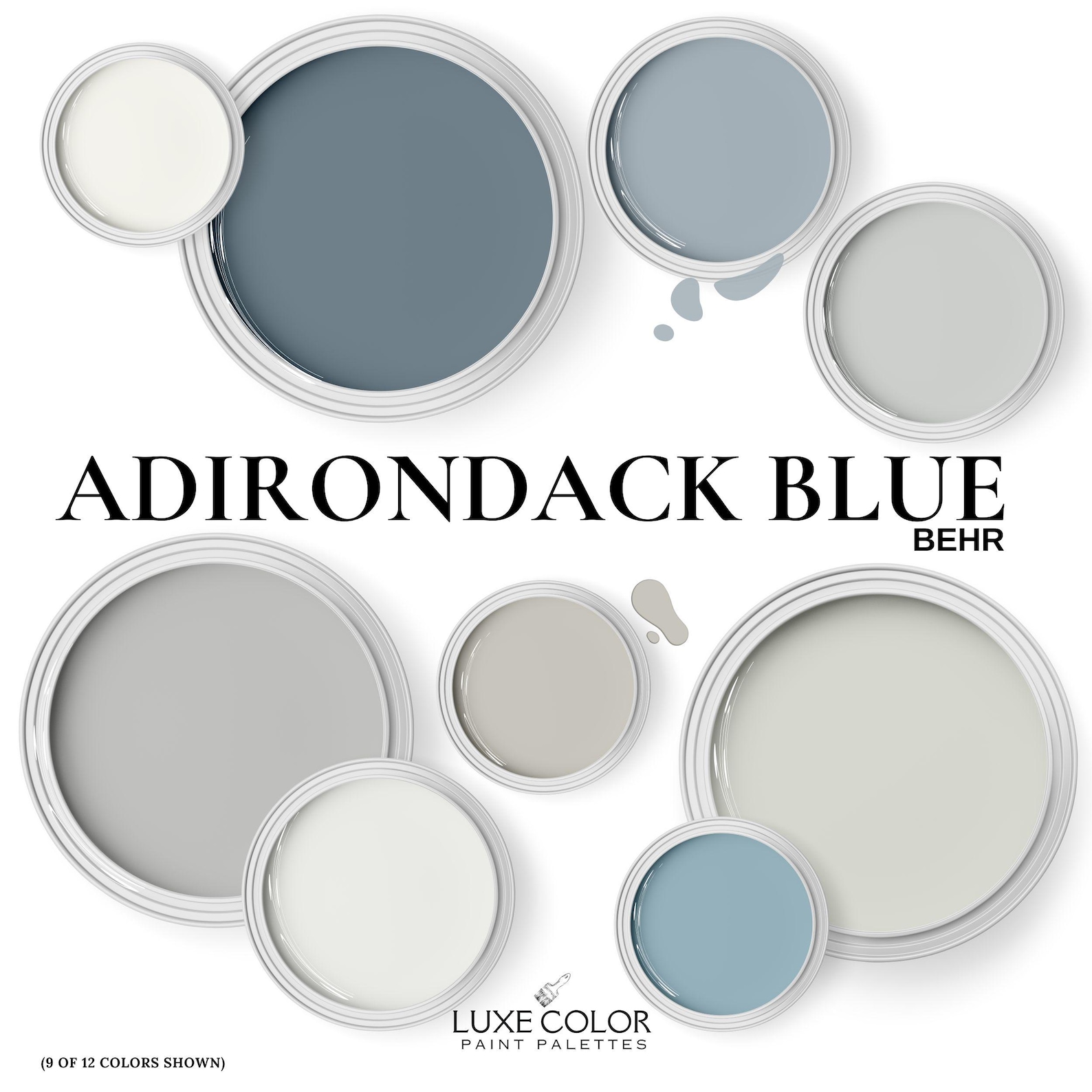 Behr Adirondack Blue and Coordinating Colors. Paint Combinations for ...