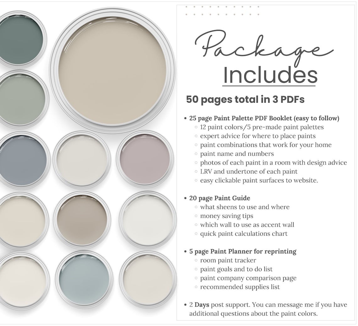 Accessible Beige With Complementary Colors. Sherwin Williams - Etsy