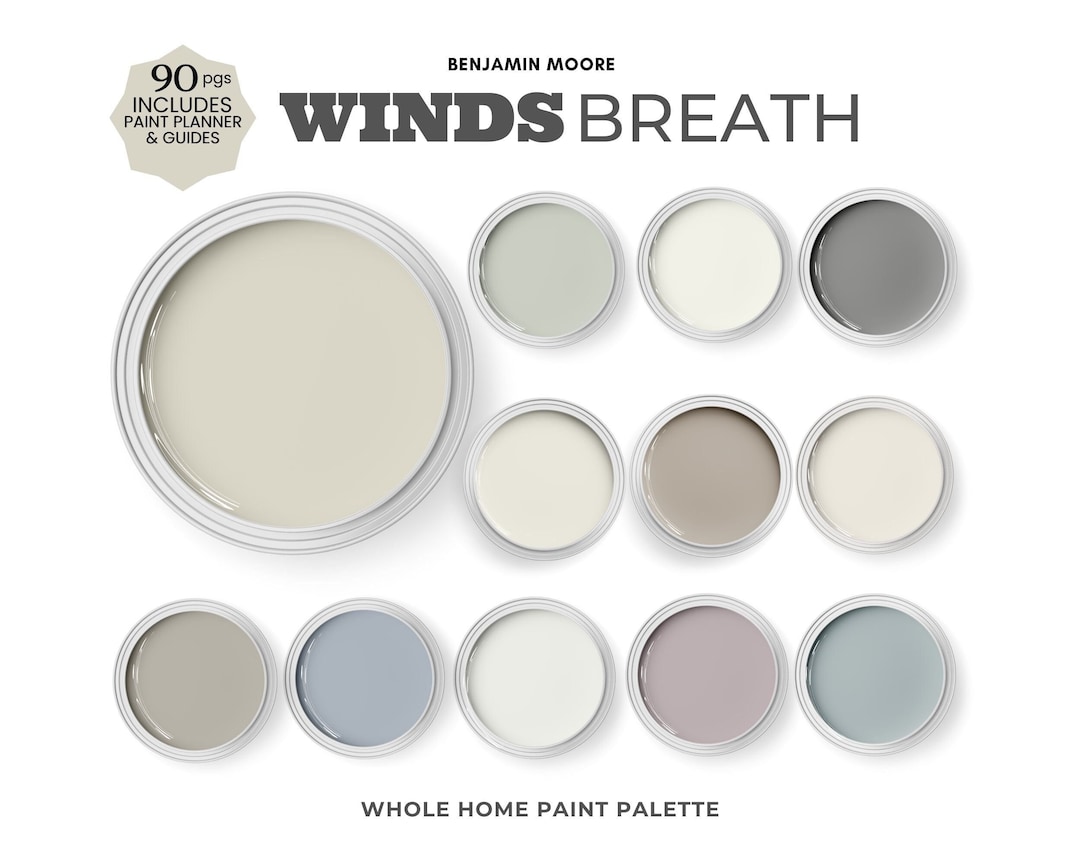 Benjamin Moore Wind's Breath Color Palette , Paint Colors for Living ...