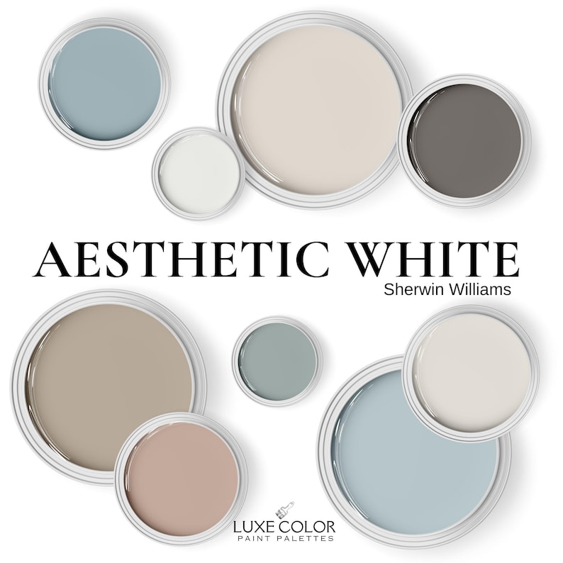 Sherwin Williams Aesthetic White Coordinating Colors. Color Palette for ...