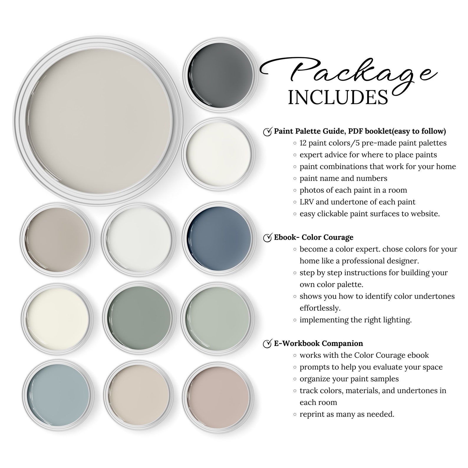 Behr Dove Color Palette Paint Color Scheme for Whole House. Includes ...