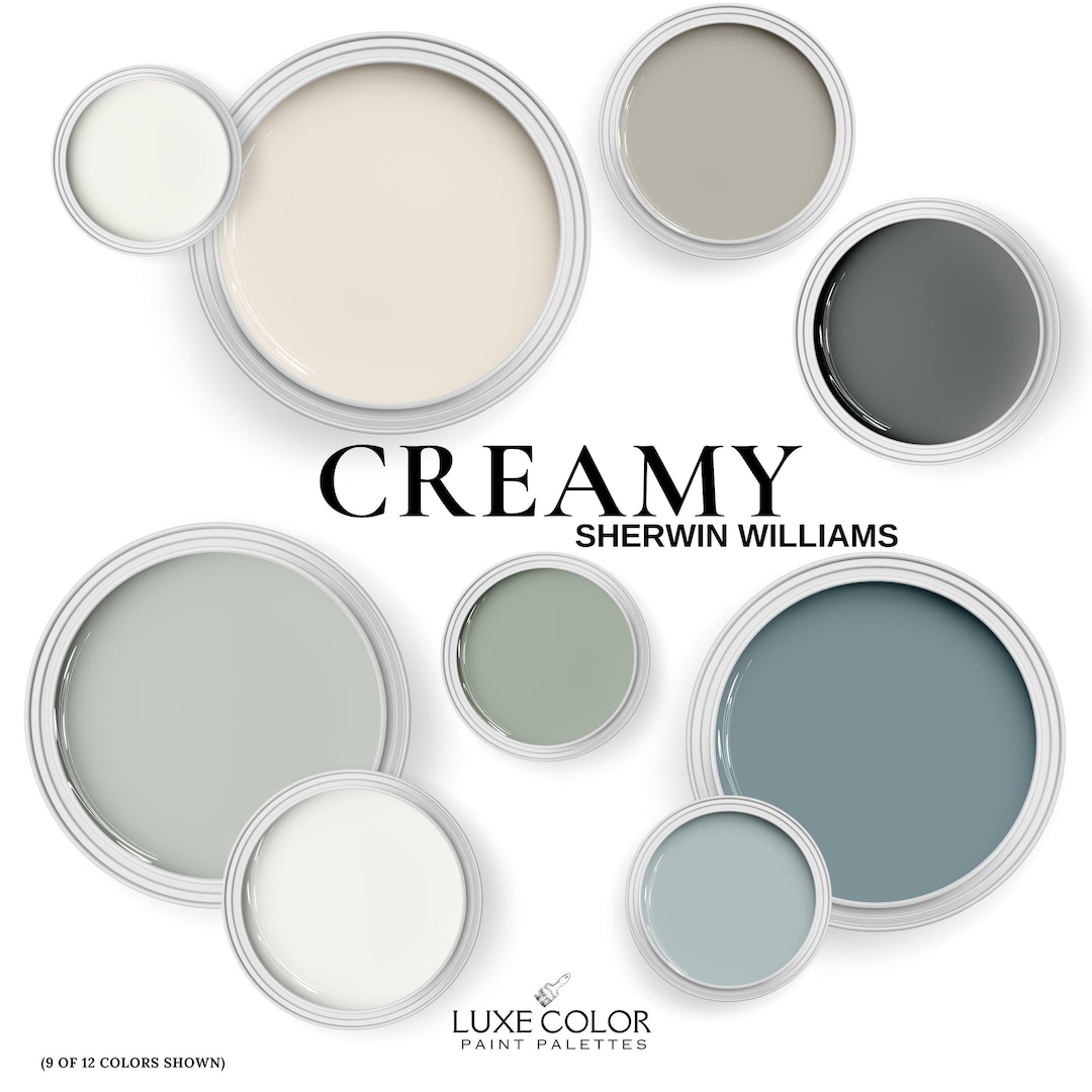 Sherwin Williams Creamy Color Palette | Warm White Paint Colors ...
