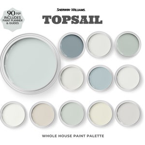 Sherwin Williams Topsail Color Palette: Whole House Paint (digital ...