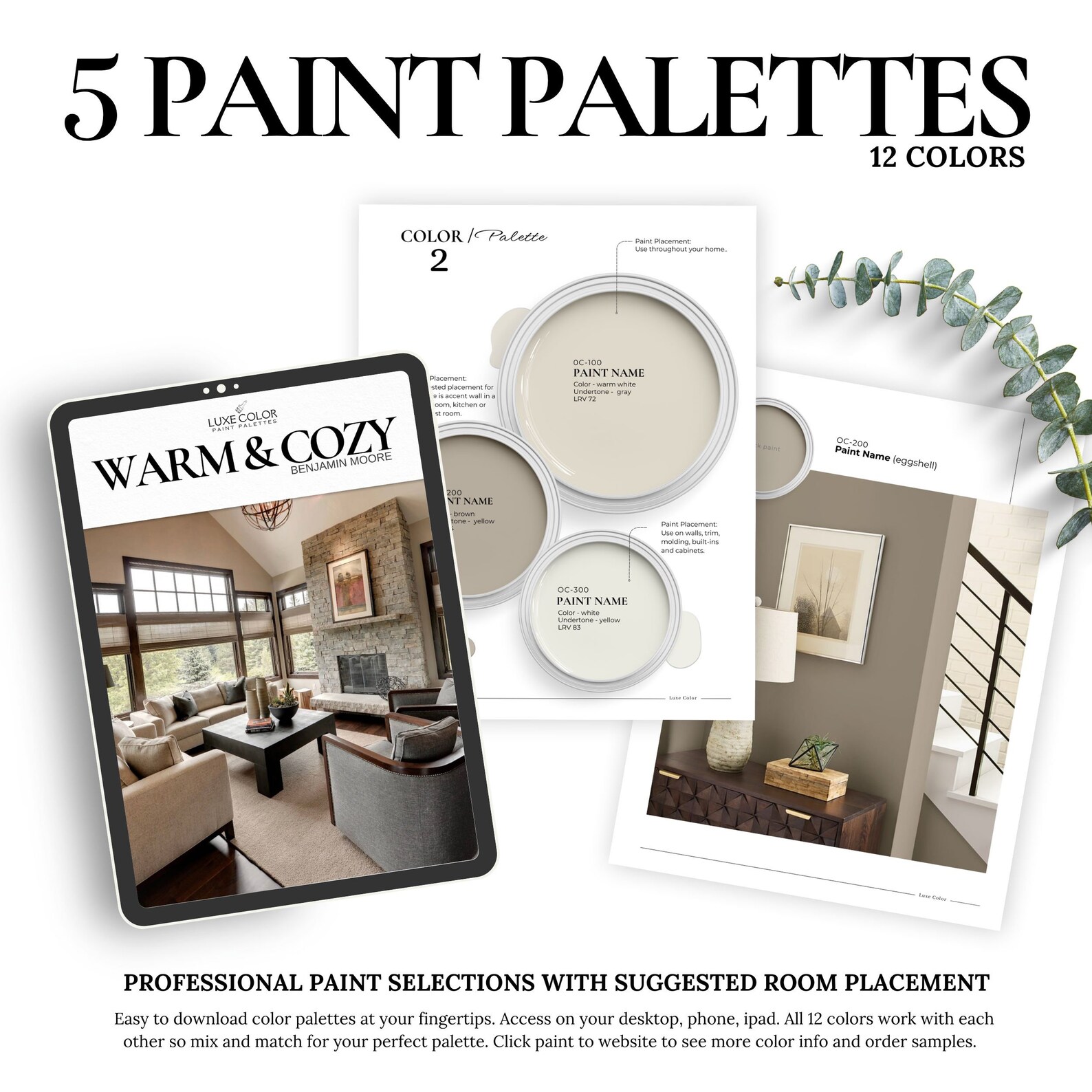 Warm and Cozy Paint Colors for Living Room, Bedroom, and Kitchen. A ...