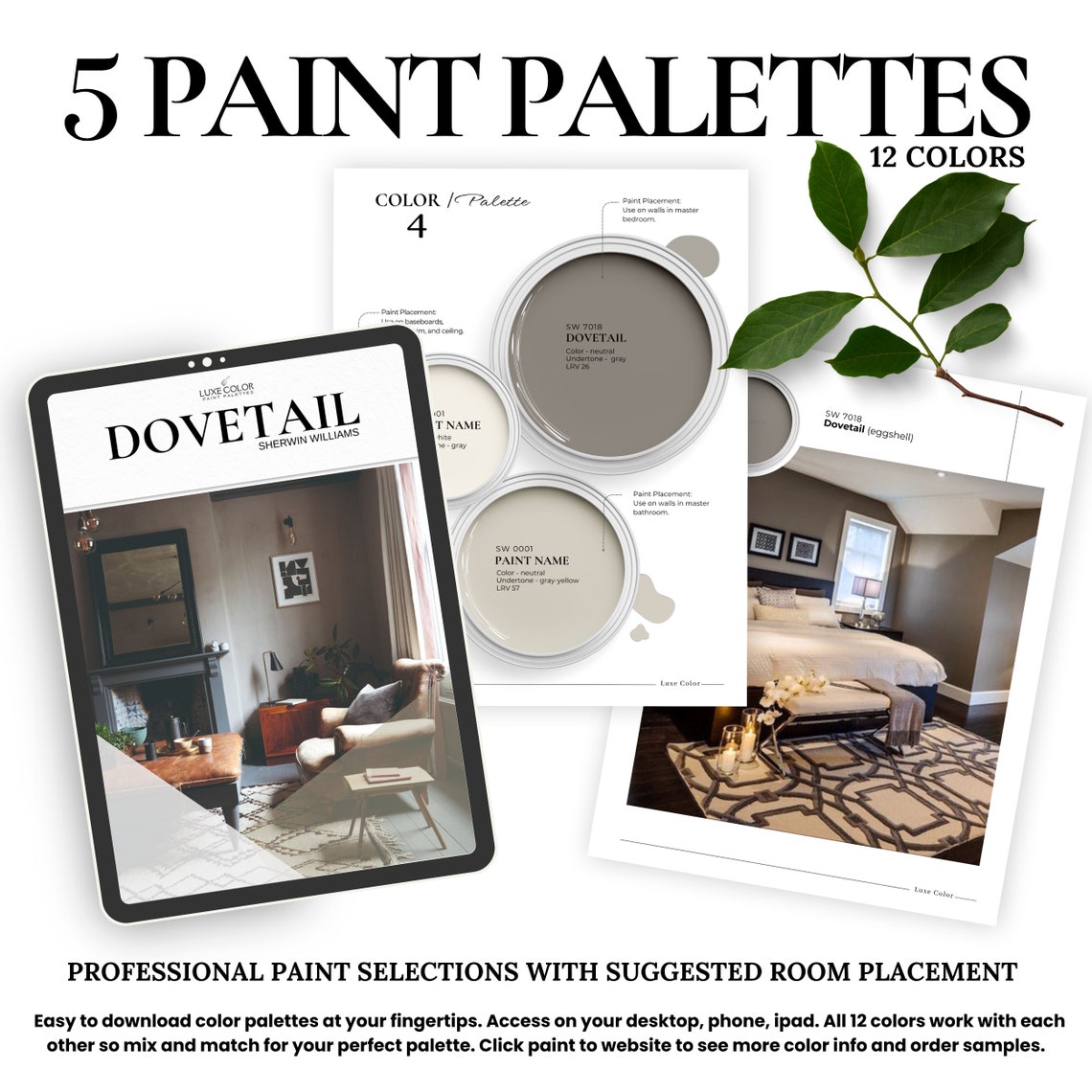 Sherwin Williams Dovetail Color Palette - Coordinating Colors for ...
