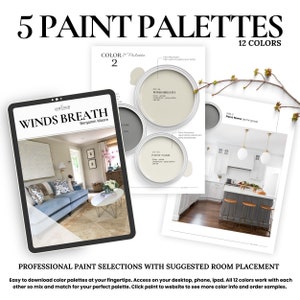 Benjamin Moore Wind's Breath Color Palette , Coordinated Home Paint ...