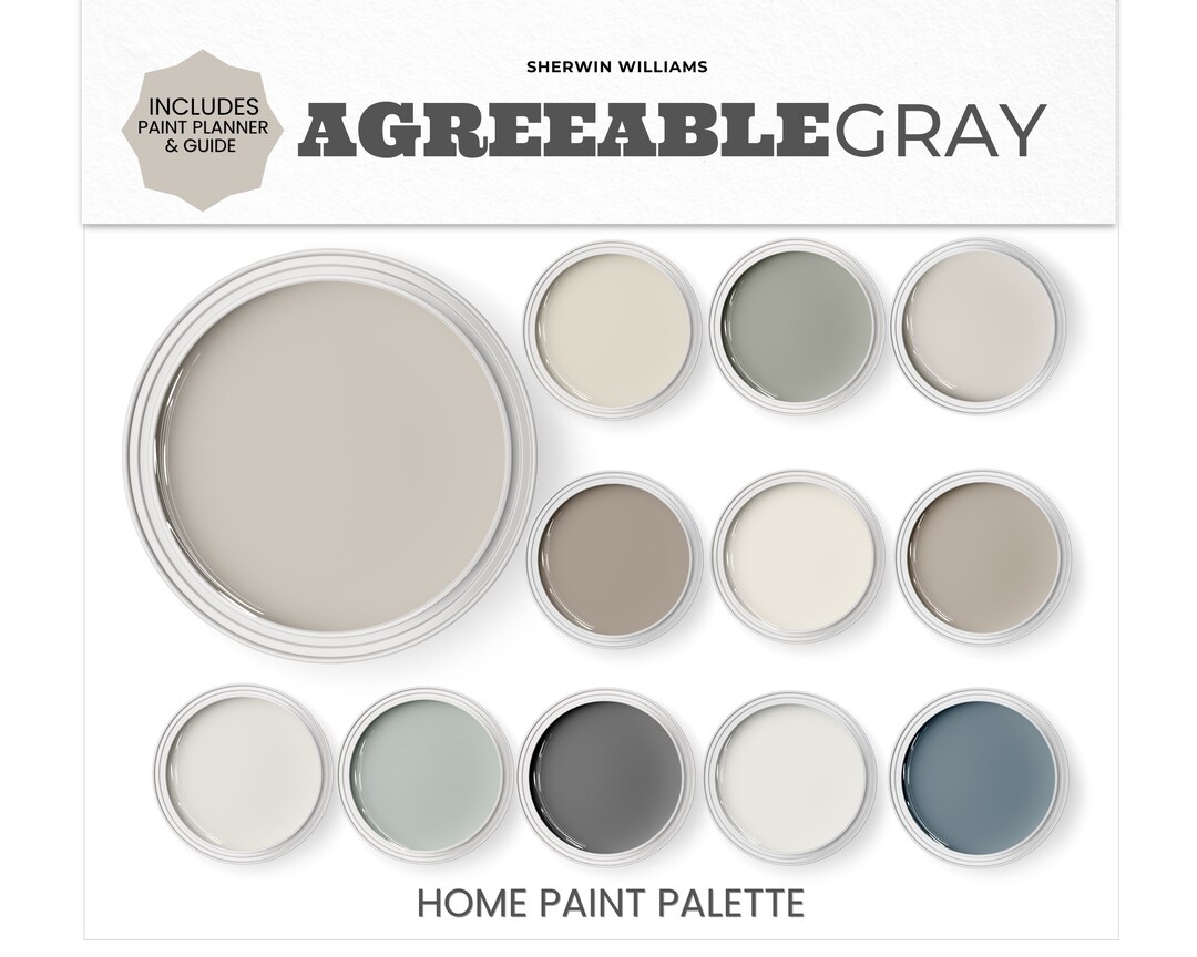 Sherwin Williams Agreeable Gray Coordinating Colors Accent - Etsy Sweden
