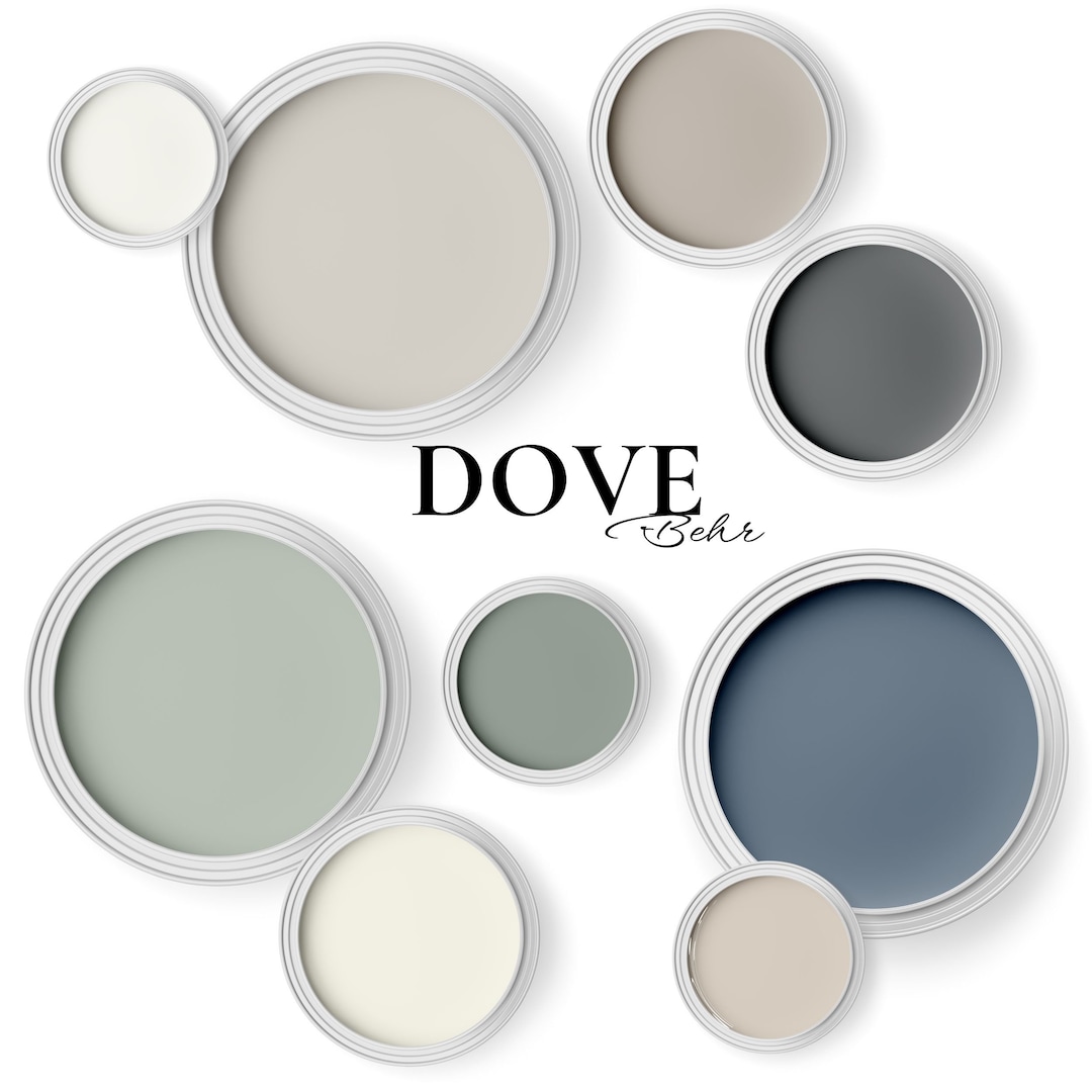 Behr Dove Color Palette Paint Color Scheme for Whole House. Includes ...