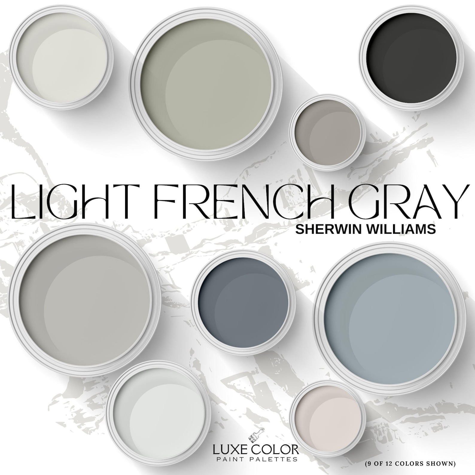 Sherwin Williams Light French Gray Color Palette | Neutral Paint Color ...
