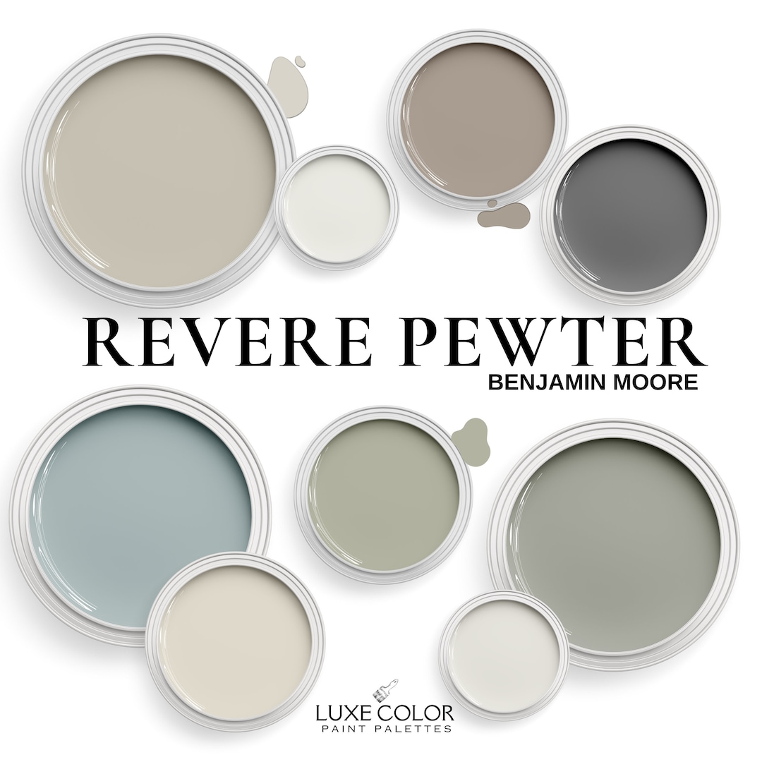 Benjamin Moore Revere Pewter Color Palette Guide | Neutral Gray Paint ...