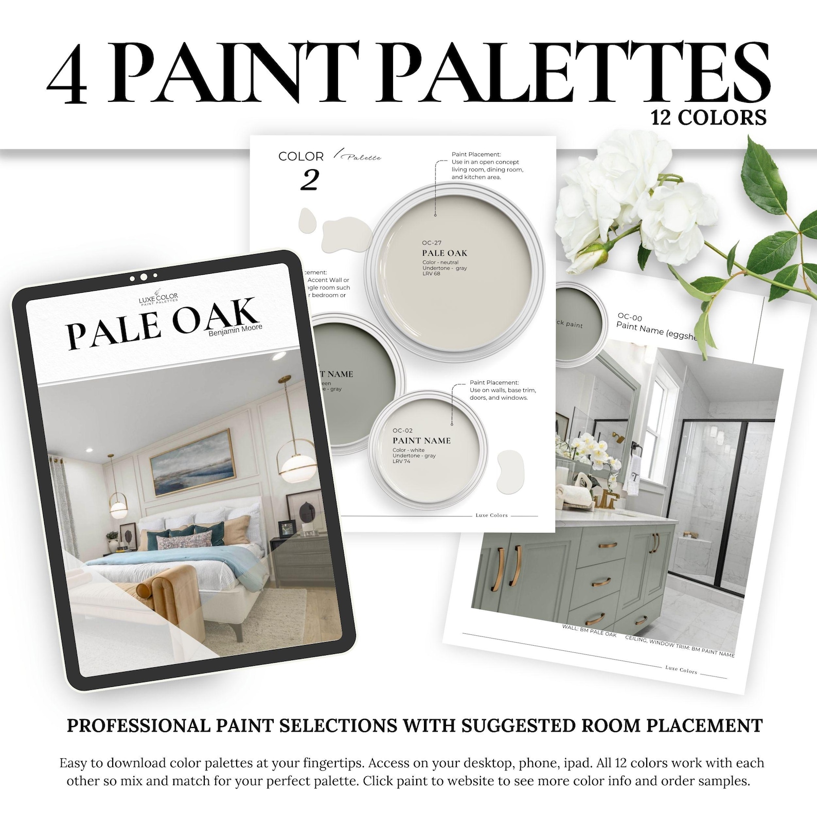 Benjamin Moore Pale Oak Color Palette | Coordinating Paint Colors ...