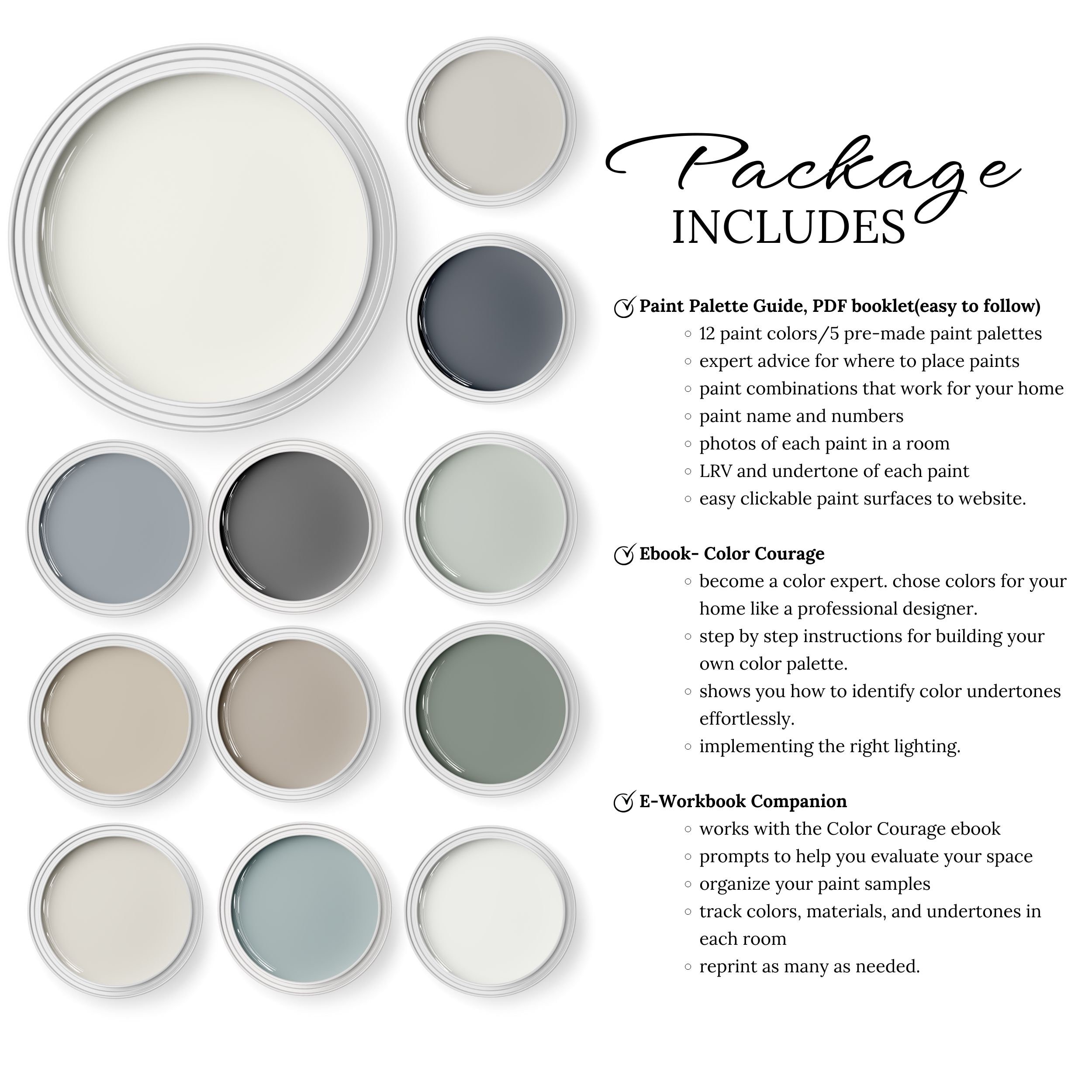 Benjamin Moore White Dove Complementary Colors Color Palette for Whole ...
