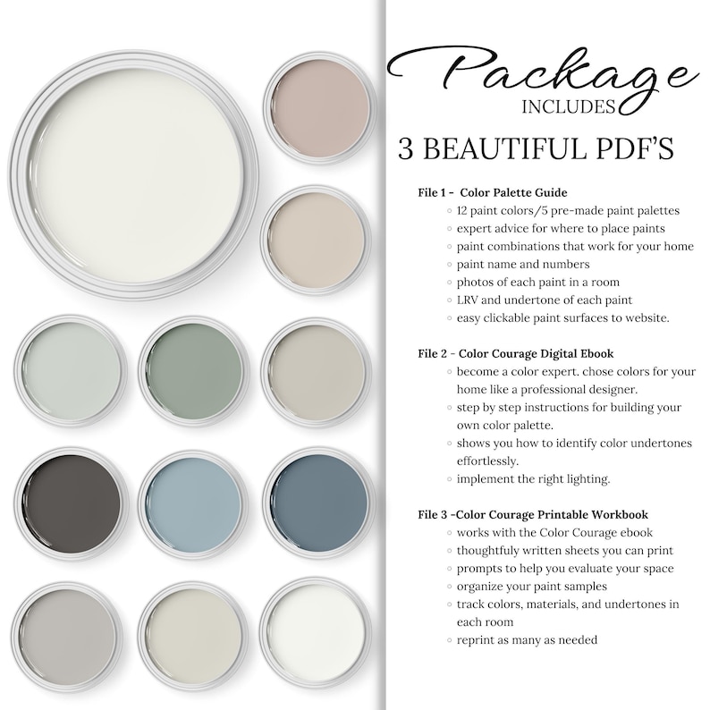 Behr Polar Bear Color Palette With Paint Combinations | Interior Paint ...
