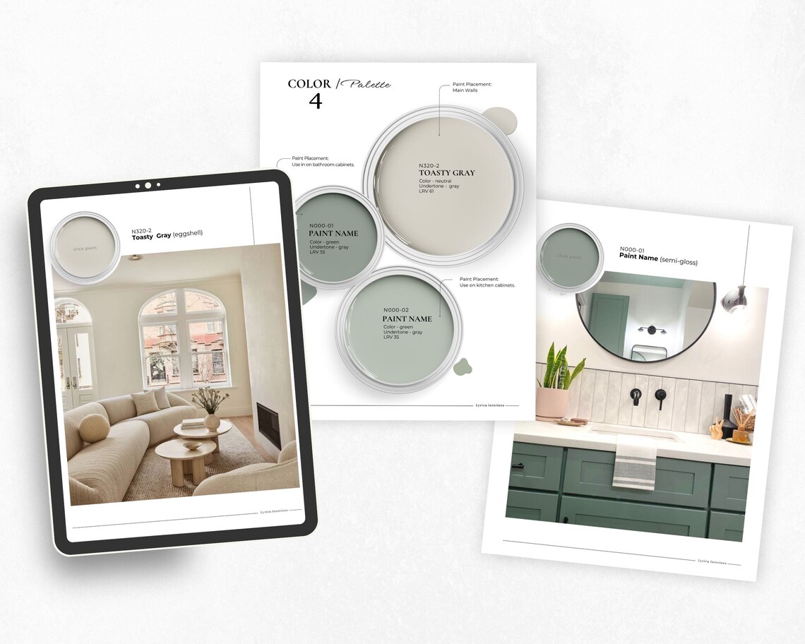 Behr Toasty Gray Color Palette | Neutral Warm Gray Paint Combinations ...