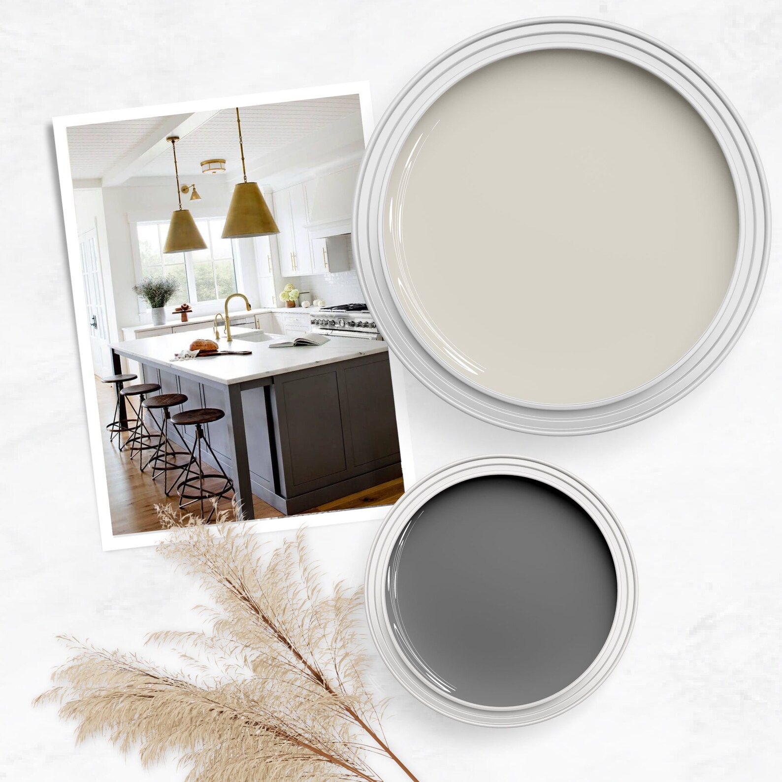 Benjamin Moore Pale Oak Color Palette: Whole House Paint Guide (digital ...