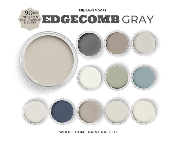 Benjamin Moore Edgecomb Gray Color Palette Whole House Paint - Etsy Canada