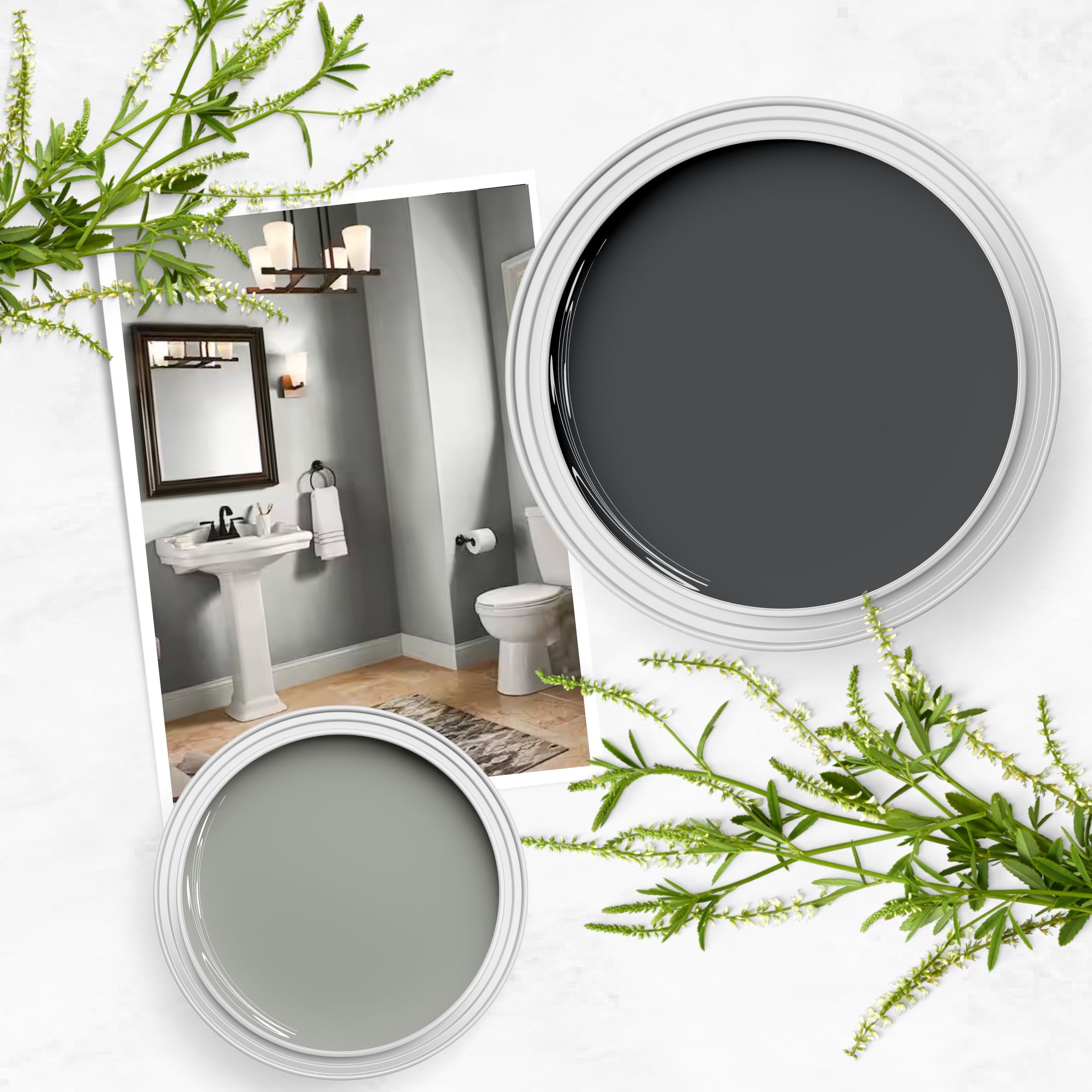 Behr Cracked Pepper Color Combinations | Bold Black Paint Palette for ...