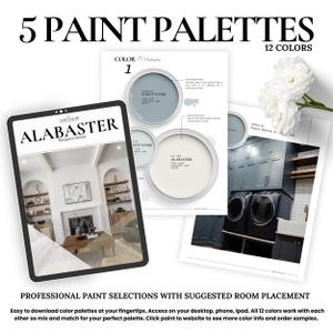 Alabaster Paint Benjamin Moore Color Palette for a Living Room, Bedroom ...