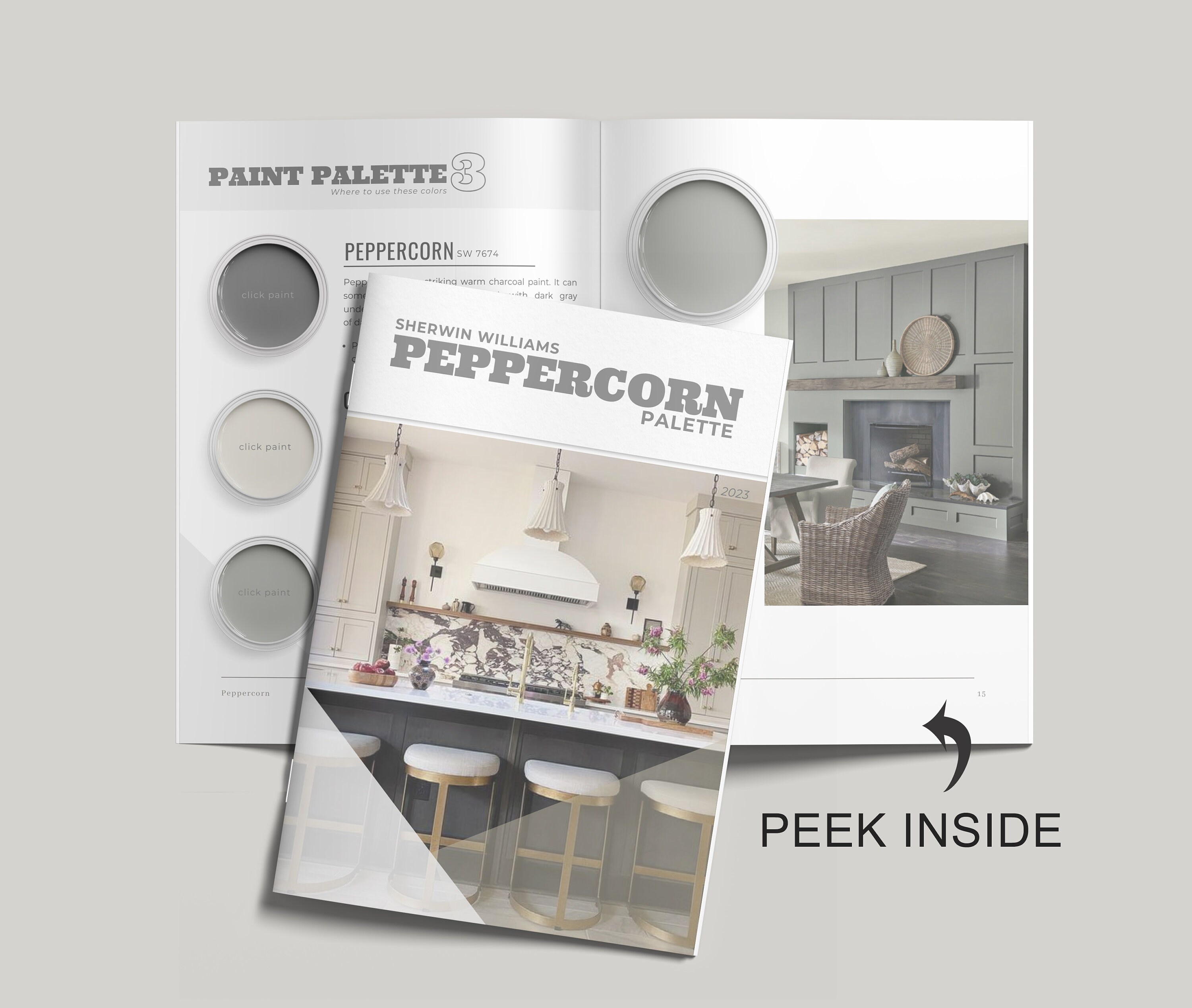 Sherwin Williams Peppercorn and Coordinating Colors Color Palette for ...