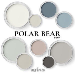 Behr Polar Bear Color Palette With Paint Combinations | Interior Paint ...