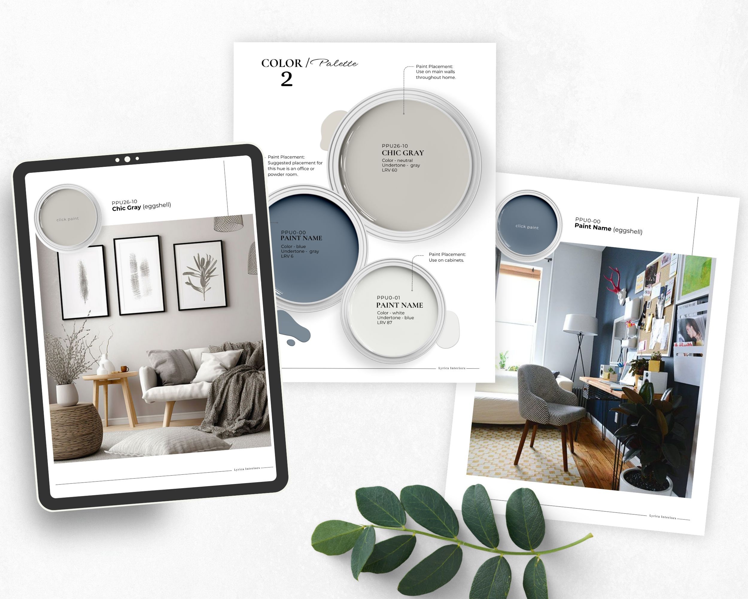 Behr Chic Gray Color Palette | Interior Paint Color Scheme Guide ...