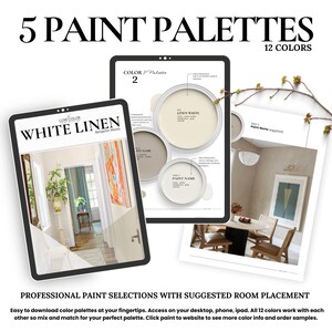 Benjamin Moore Linen White Color Scheme Color Palette for Whole Home ...