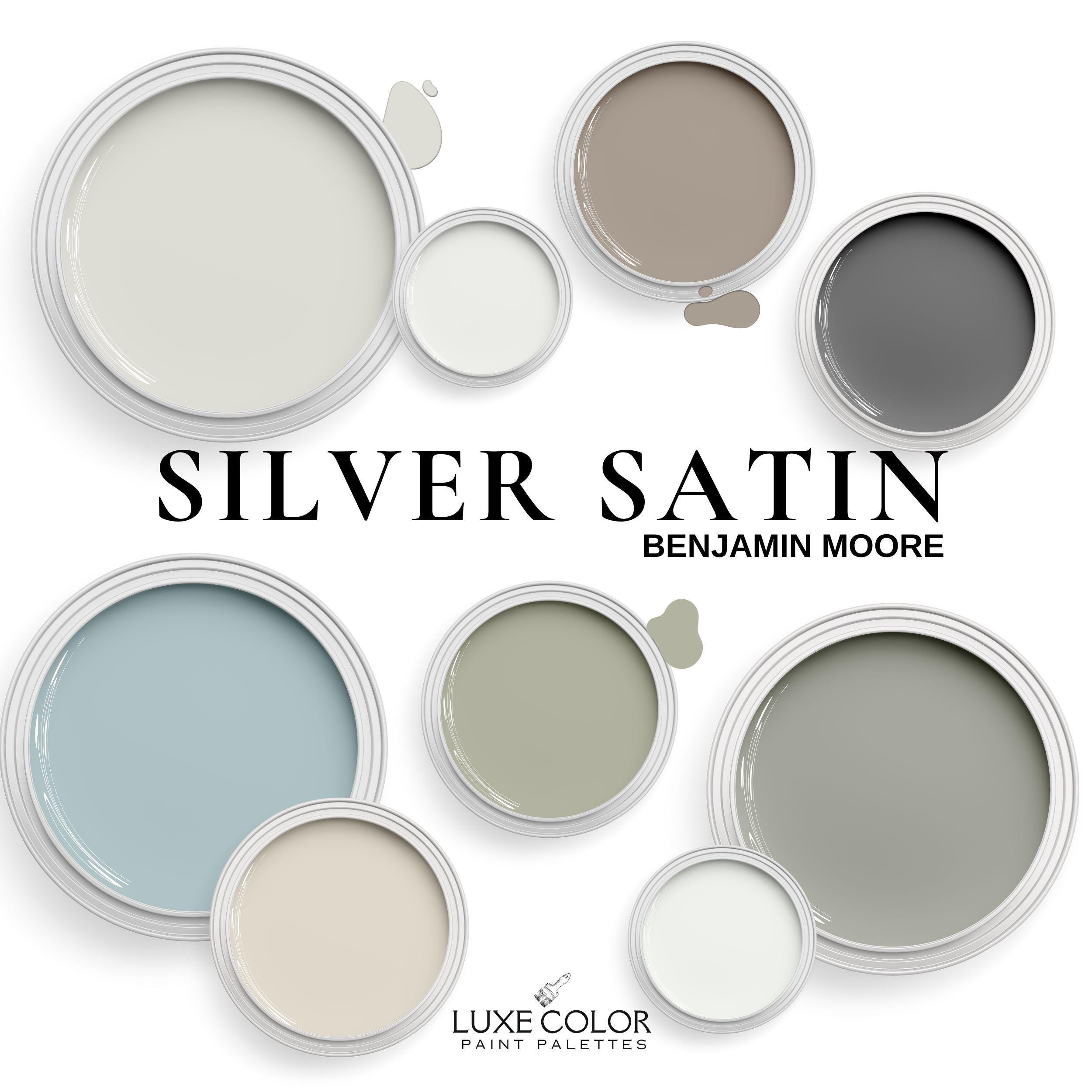 Benjamin Moore Silver Satin With Coordinating Colors ~ Complementary ...