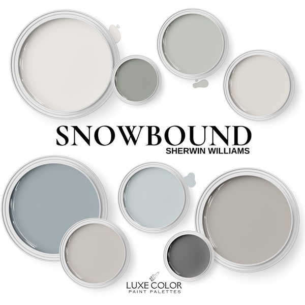 Sherwin Williams Snowbound Color Palette - Etsy