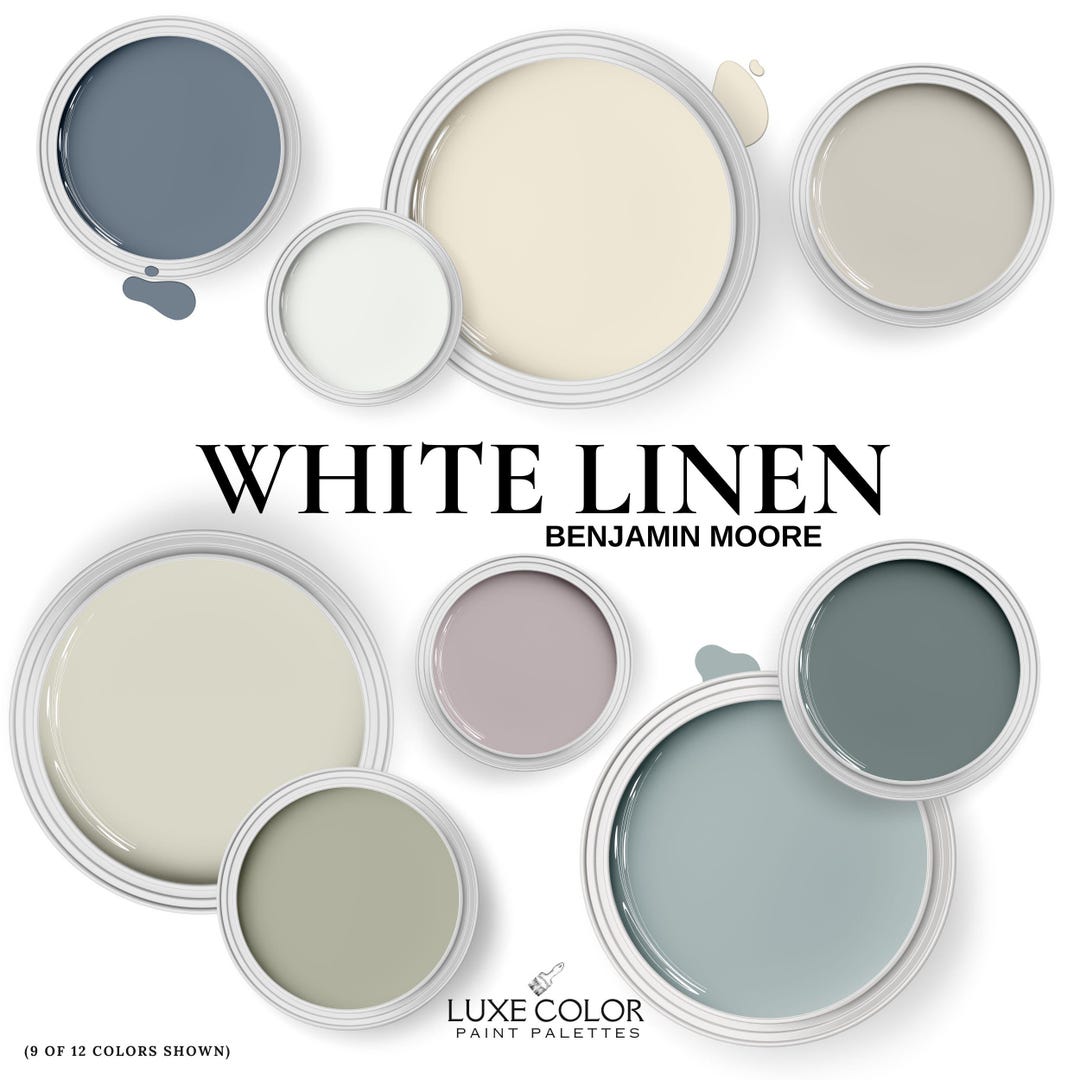 Benjamin Moore Linen White Color Scheme Color Palette for Whole Home ...