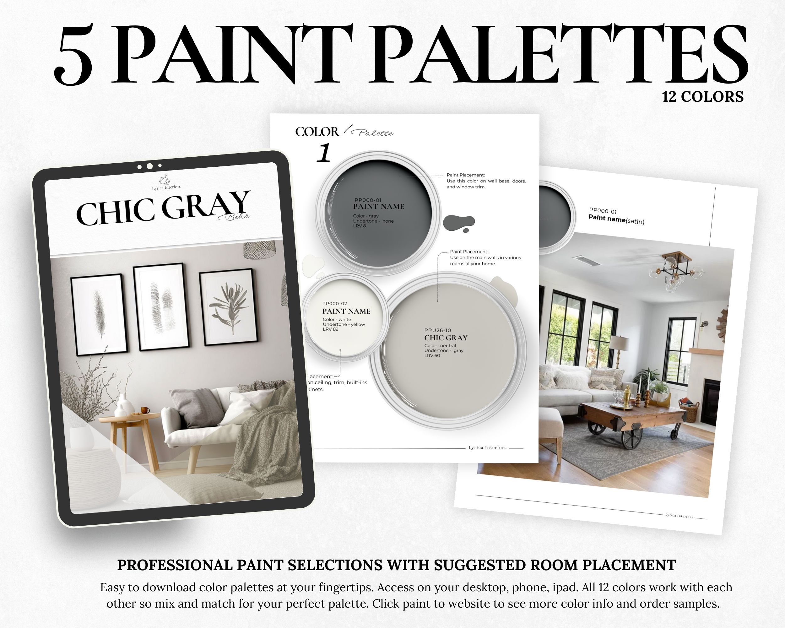 Carta De Colores De Pintura Gris De Behr