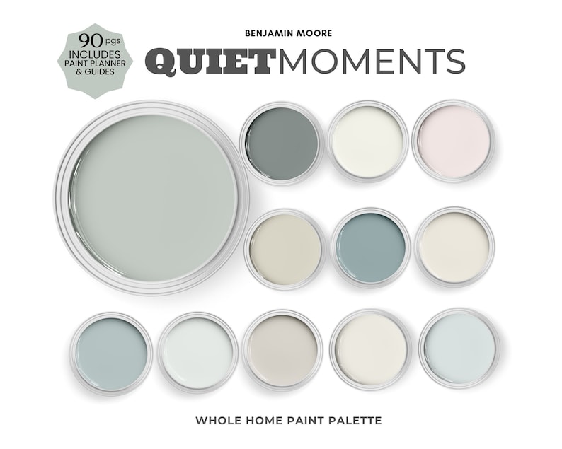 Benjamin Moore Quiet Moments Color Palette. Coordinating Paints for ...