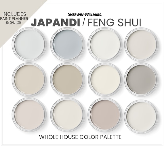 Japandi Paint Colors and Feng Shui Colors for Bedroom and - Etsy