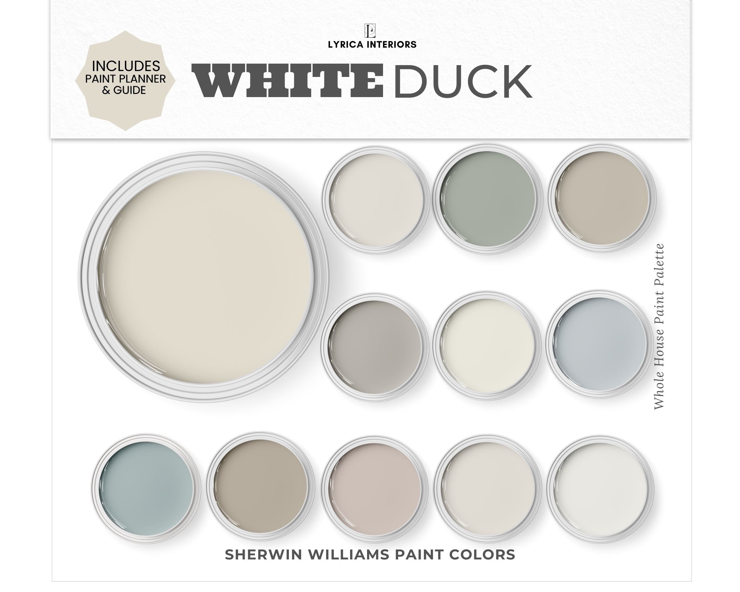 Sherwin Williams White Duck Color Palettecoordinating Colors - Etsy