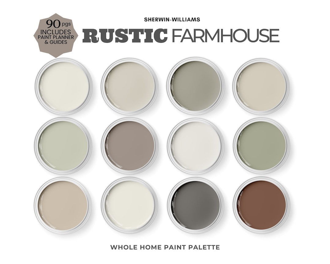 Rustic Farmhouse Color Palette ~ Color Scheme With Sherwin Williams ...