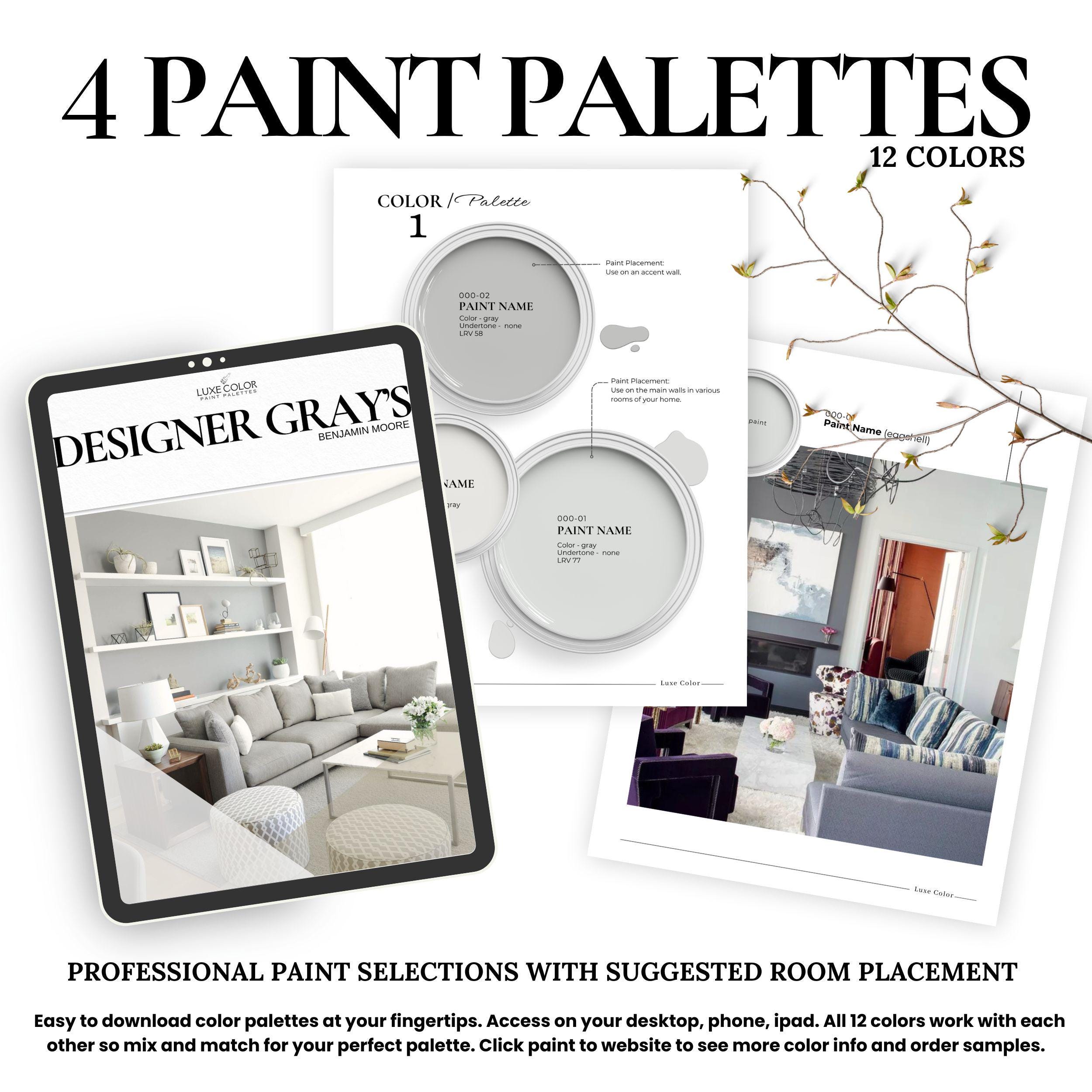 Benjamin Moore Gray Paint Color Palette. Designer's Suggested Light ...