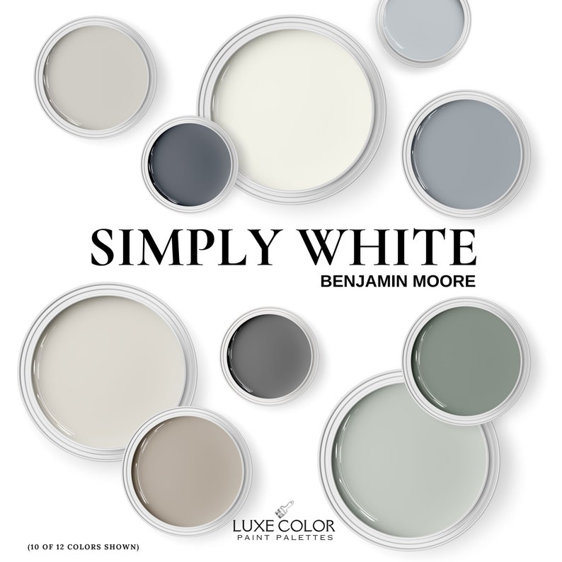Simply White Benjamin Moore Color Palette ~ Coordinating Colors for a ...