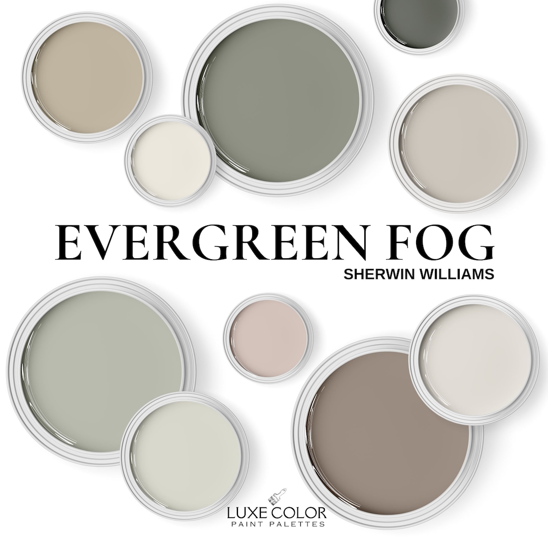 Evergreen Fog Color Palette, Sherwin Williams Best Colors for a Living ...