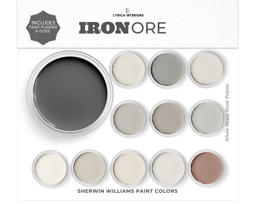 Sherwin Williams Iron Ore With Coordinating Colors for Whole - Etsy UK