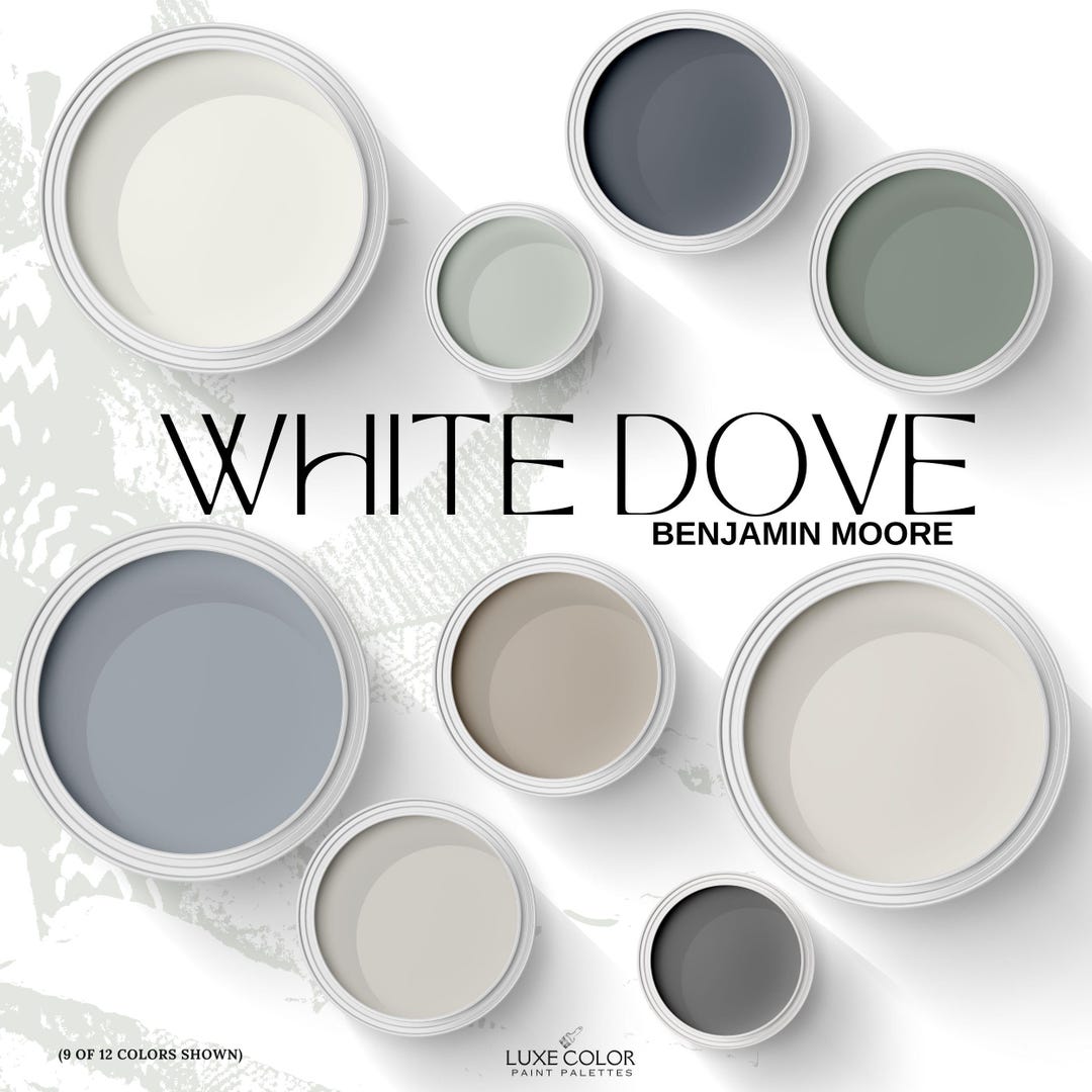 Benjamin Moore White Dove Paint Palette | Coordinating Colors | Whole ...
