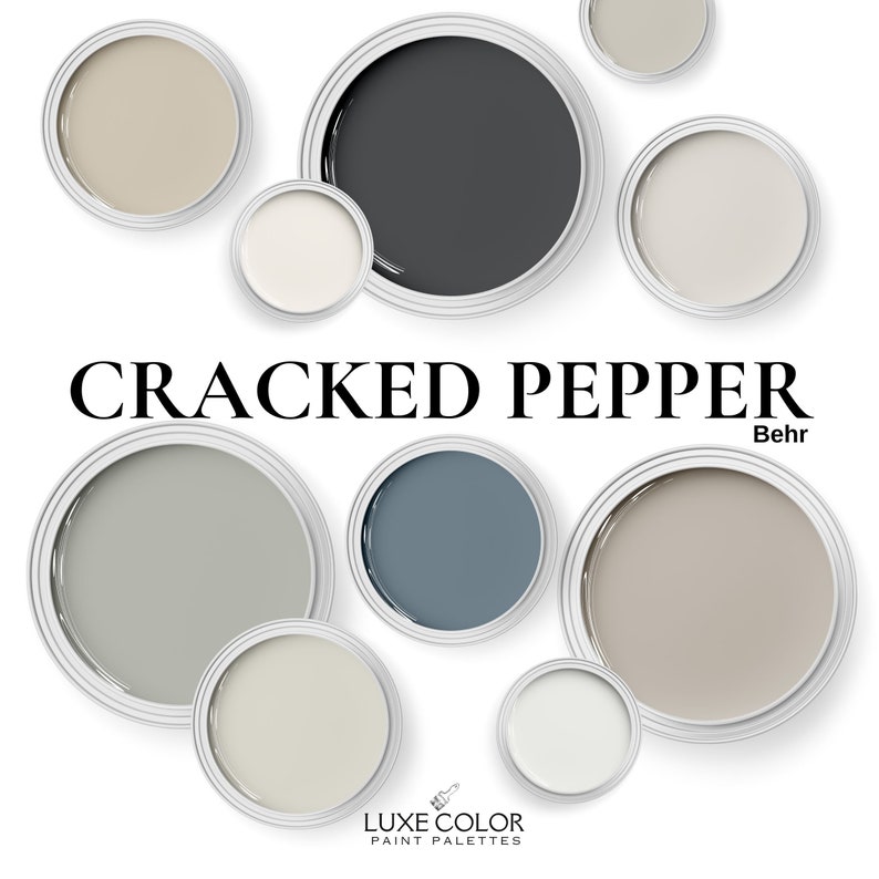 Behr Cracked Pepper Color Combinations | Bold Black Paint Palette for ...
