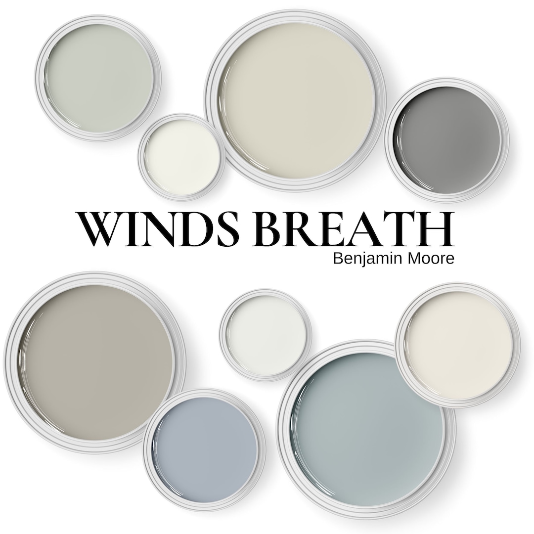 Benjamin Moore Wind's Breath Color Palette , Coordinated Home Paint ...